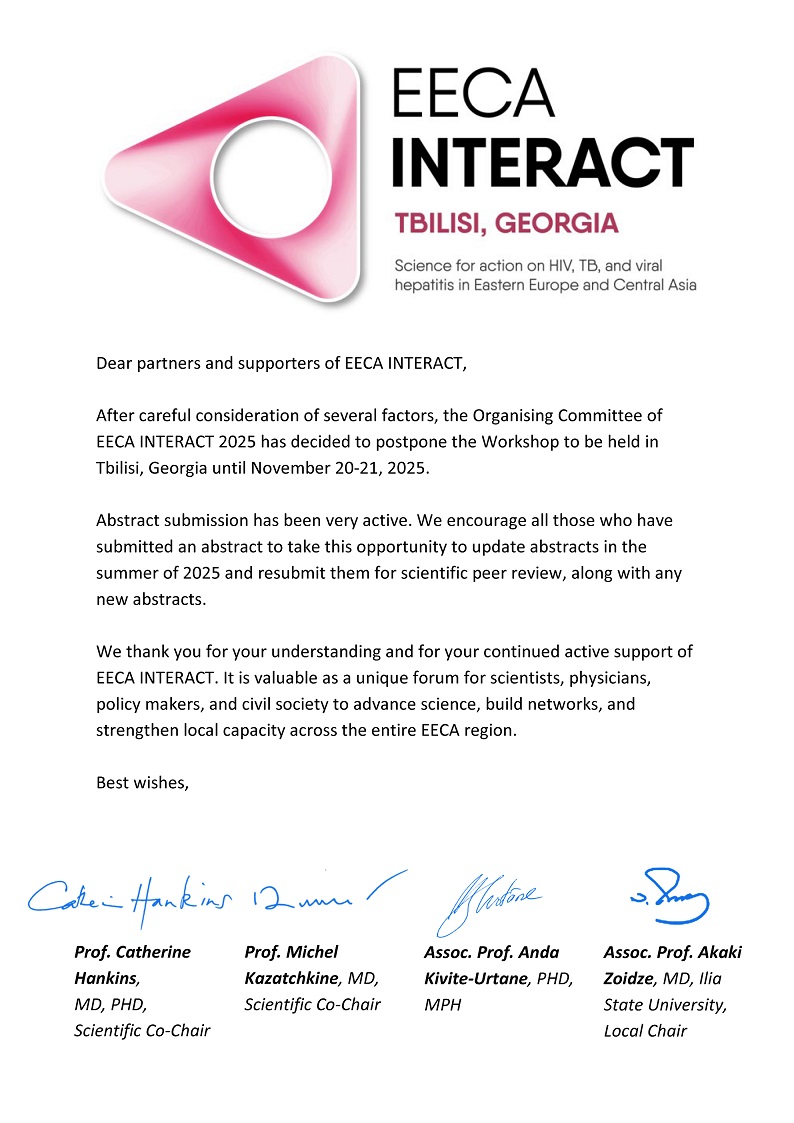 EECA INTERACT 2025 postponed - AFEW